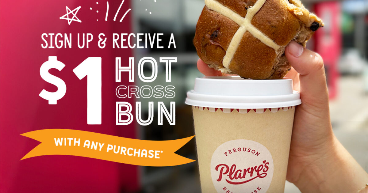 $1 Hot Cross Bun Loyalty Voucher | Ferguson Plarre's Bakehouse